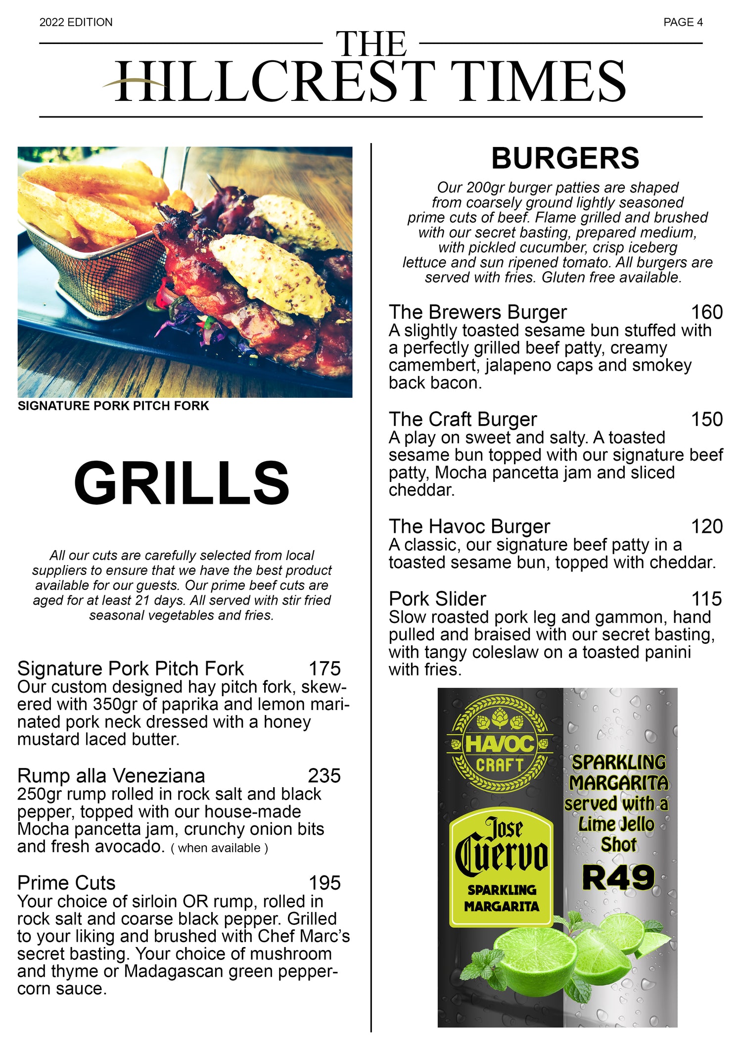 Our Menu – Hillcrestfarm